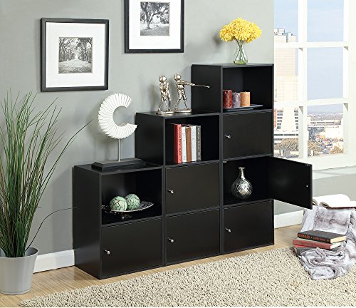 Convenience Concepts 3 Door Xtra Storage Cabinet with Shelf, Black