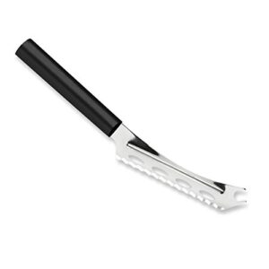 rada cutlery cheese knife stainless serrated edge steel resin, 9-5/8 inches, black handle