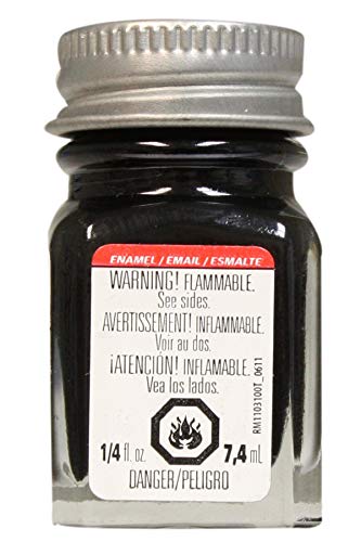 Testor's 1139TT 1/4 Oz Black Semi Gloss Enamel Hobby Paint