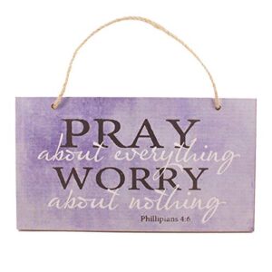 bouti1583 Pray About Everything Wooden Sign Decor 9.5" by 5.75" 41-250 (Standard Version)