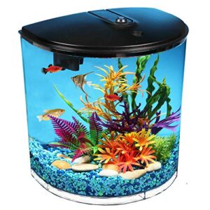 koller products aquaview 3.5-gallon plastic aquarium starter kit with power filter & led lighting (7 color selections), ideal for a variety of fish,tropical fish - betta fish