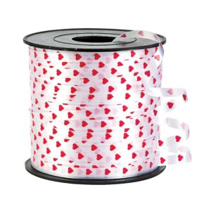 printed hearts ribbon - party supplies - 1 piece