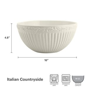 Mikasa Italian Countryside Serving Bowl, 10-Inch, White -