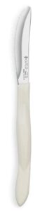 cutco 1759w single table knife, pearl white