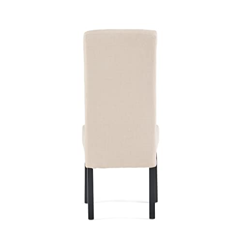 GDFStudio Christopher Knight Home CKH Tall-Back Fabric Dining Chairs, 2-Pcs Set, Natural