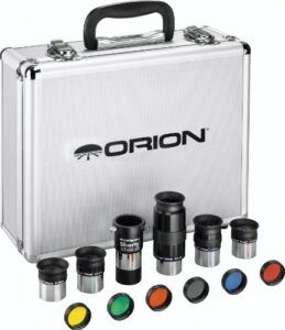 orion 08890 1.25-inch premium telescope accessory kit (silver)