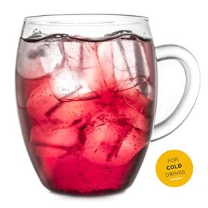 Creano - Tea Glass with Glass Infuser and Lid - Glass Mug with Strainer - Glass Filter - All-In-One - 14oz (400ml)