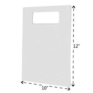 Marketing Holders 10"W x 12"H Shirt Folding Board White Acrylic Pack Of 1 Organization Apparel Laundry Fold Clothes Shirts Dress Garment Outfit Sports Wear Retail Stores Merchandise Attire Costume