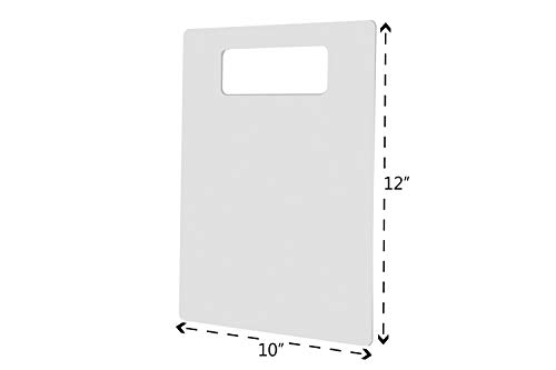 Marketing Holders 10"W x 12"H Shirt Folding Board White Acrylic Pack Of 1 Organization Apparel Laundry Fold Clothes Shirts Dress Garment Outfit Sports Wear Retail Stores Merchandise Attire Costume