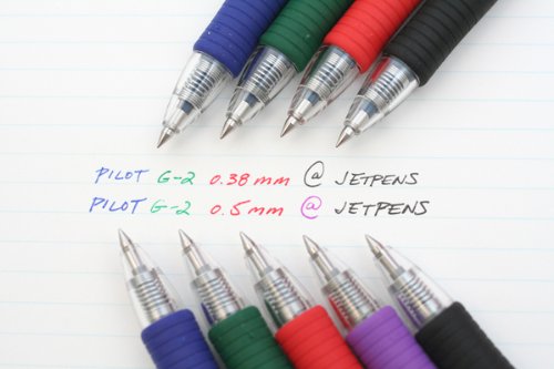 Pilot G-2 Gel Ink Pen - 0.38 mm - Red (Set of 2pcs)