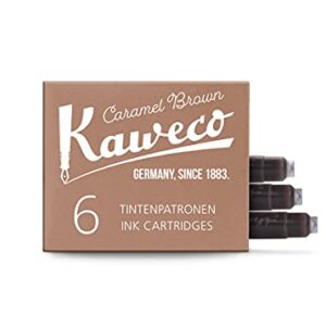 Kaweco Ink Cartridges 10000259 Pack of 6 Caramel Brown