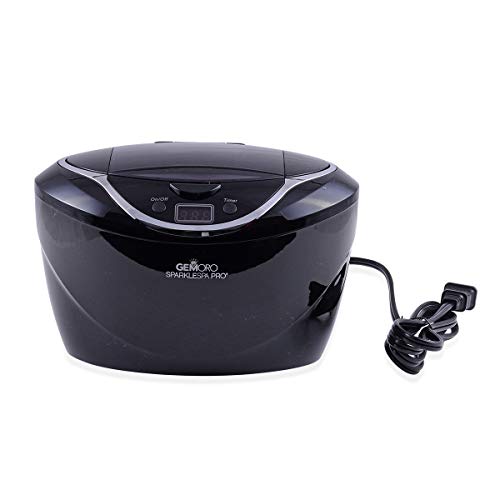 Gemoro 1790 Sparkle Spa Pro 750ml Professional Ultrasonic Machine with 5 Cleaning Cycles and Black Digital Timer