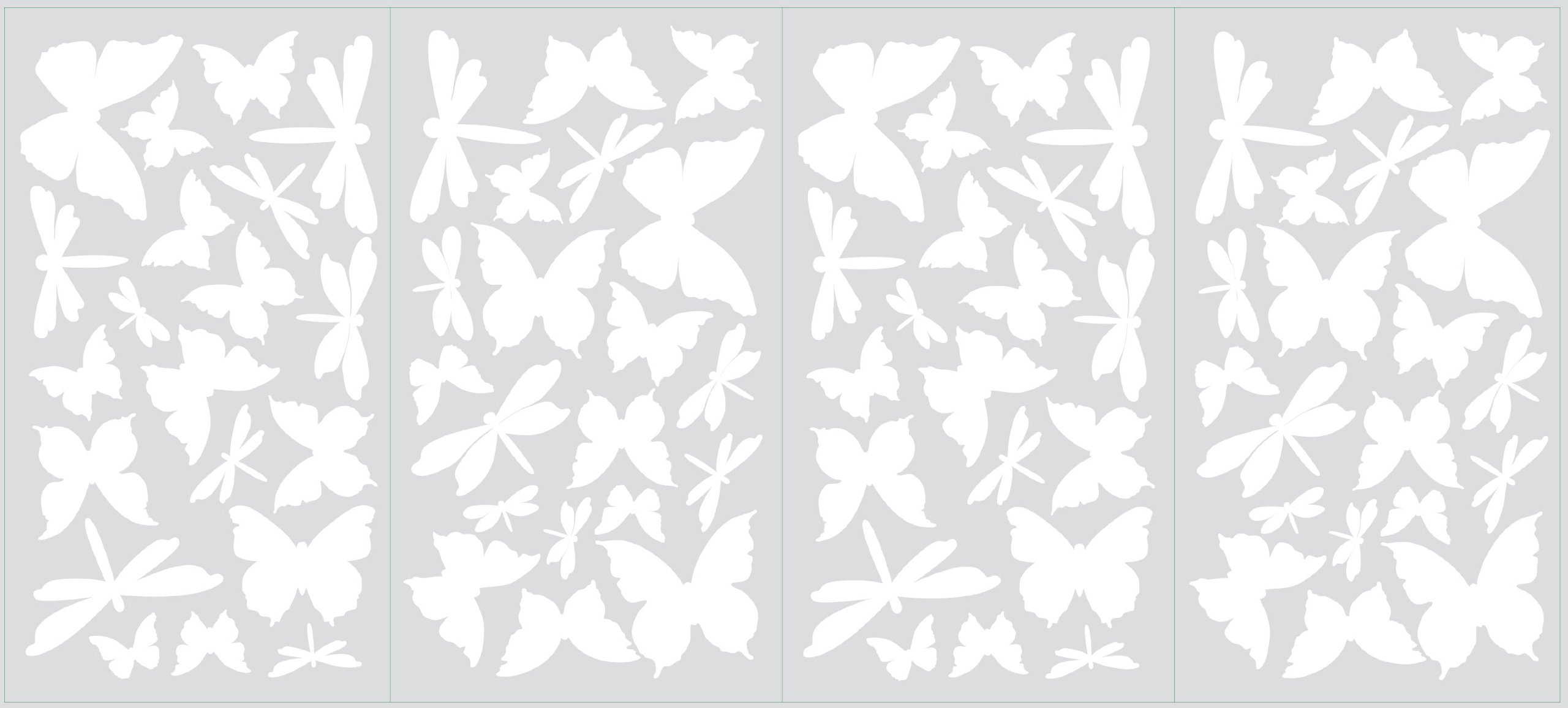 RoomMates RMK1706SCS Butterflies and Dragonflies Glow In The Dark Wall Decals , White