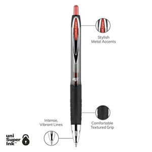 uni-ball 33952 Signo Gel 207 Roller Ball Retractable Gel Pen Red Ink Medium Dozen