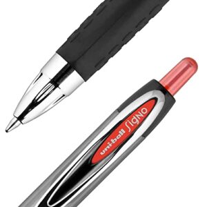 uni-ball 33952 Signo Gel 207 Roller Ball Retractable Gel Pen Red Ink Medium Dozen