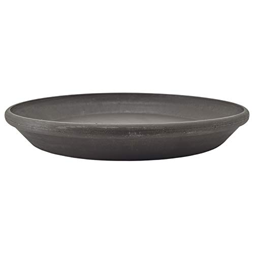 PSW AP35DC Saucer Drip, Durable Water Tray for Indoor and Outdoor Flower Plant Pots and Planters, 14-Inch, Dark Charcoal