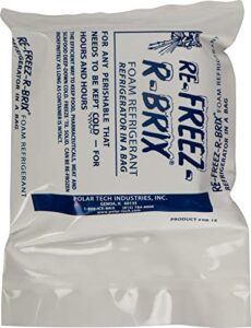 san jamar - b6180gr reusable ice pack, 1 1/2x7x6", pk6, clear (b6180)