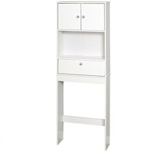 zenna home drop door over the toilet bathroom spacesaver, bath-storage shelves, white