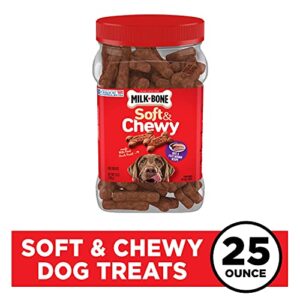 Milk-Bone Soft & Chewy Dog Treats, Beef & Filet Mignon Recipe, 25 Ounce