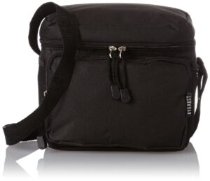 everest cooler lunch bag, black, one size