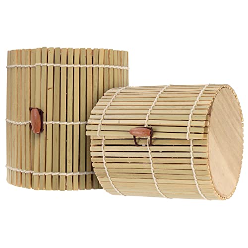 BambooMN Granulated Bamboo Charcoal Odor Absorber Bag in Decorative 4" Green Cylinder, 2 Sets