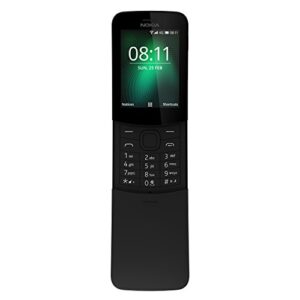 nokia 8110 4g (2018) dual-sim 4gb ta-1048 (gsm only, no cdma) factory unlocked 4g smartphone (black) - international version