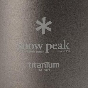 Snow Peak Titanium Kanpai Bottle - Double-Wall Insulated Thermos Water Bottle - Perfect Addition to Camping, Hiking, or Backpacking Gear - Bottle Keeps Drinks Hot or Cold - 350 ml