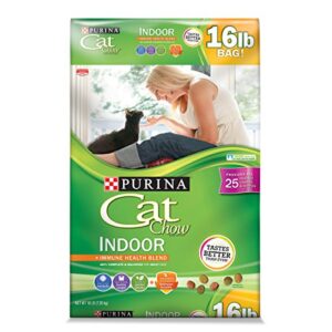 purina cat chow dry cat food, indoor, 16 lb