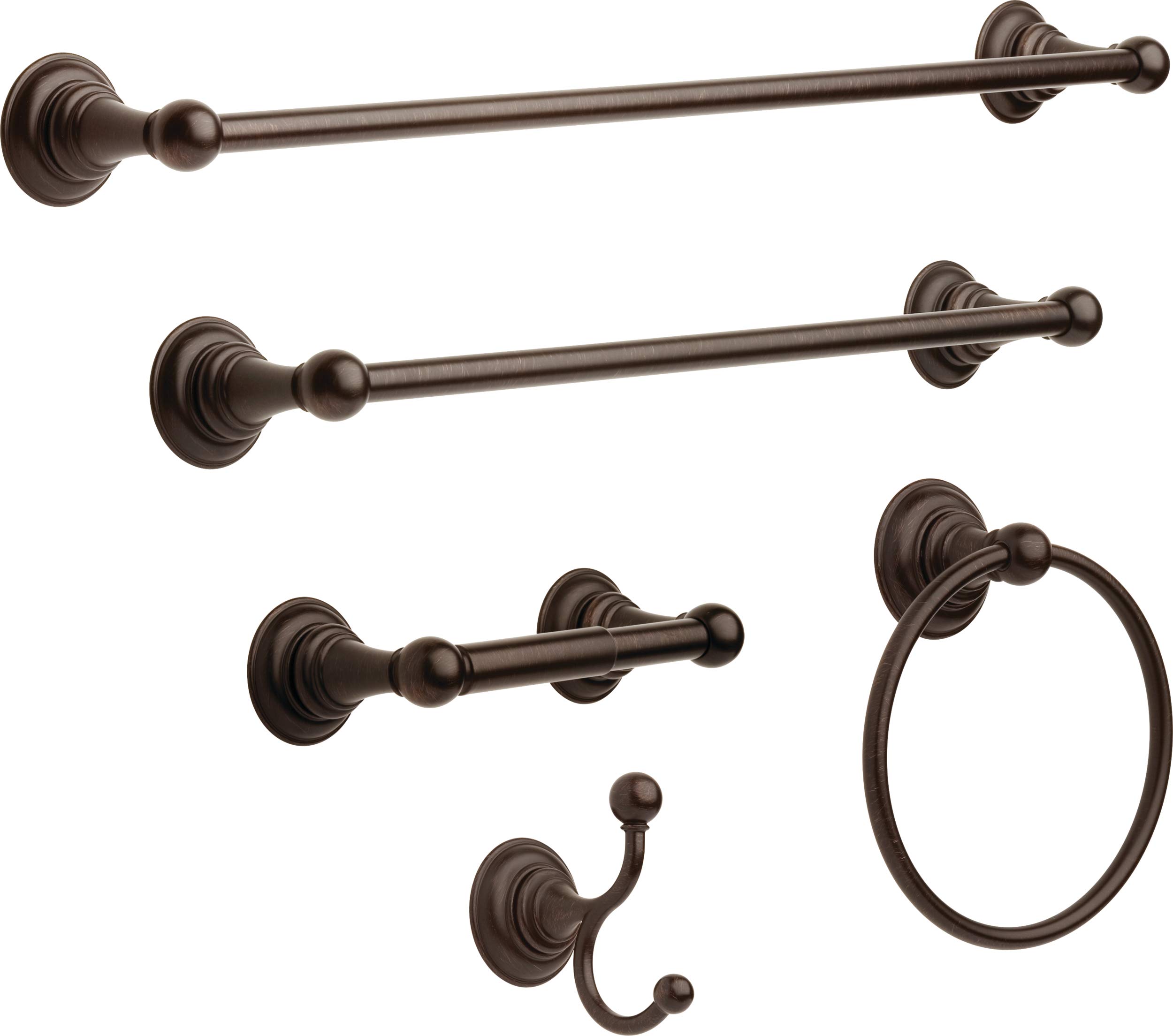 DELTA Providence Double Towel Hook, SpotShield Venetian Bronze , Bathroom Accessories, 134439