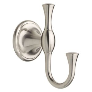 delta faucet meridian towel hook, robe hook satin nickel towel holder for bathroom, bathroom accessories, 136671