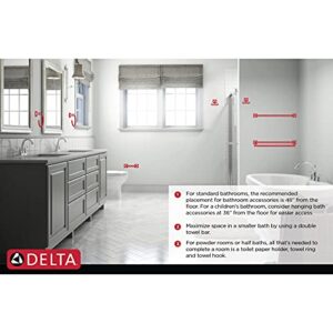 Delta Faucet Mandara Double Towel Hook, SpotShield Brushed Nickel , Bathroom Accessories, 76235-BN