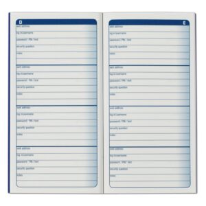 Adams Password Journal, 6.25 x 3.25 Inches (APJ99), Blue