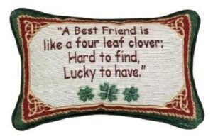 manual 12.5 x 8.5-inch decorative throw pillow, irish treasures best friend