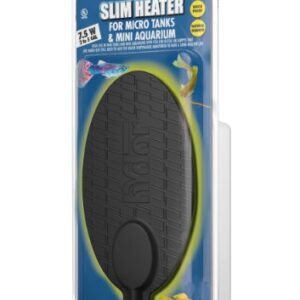 Hydor Betta Bowl Slim Fish Tank Heater, 15-watt, measures 3 3/16 x 6 1/8 inches oval, black; For tanks 5-10 gallons