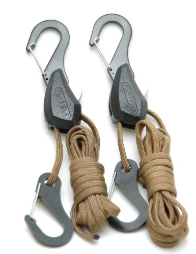 PROGRIP 054020 Particle by Symbiote 550 Paracord Rope Lock Tie Down with Snap Hooks 6 ft (Pack of 2)