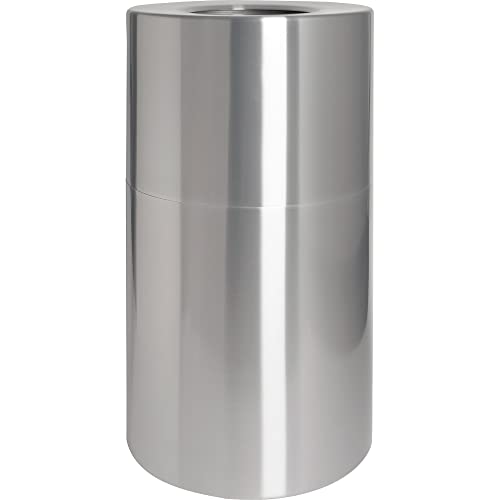 Genuine Joe Classic Cylinder 2-Piece Waste Receptacle, 35 Gal