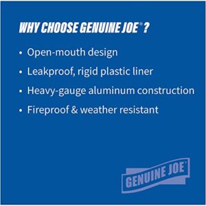 Genuine Joe Classic Cylinder 2-Piece Waste Receptacle, 35 Gal