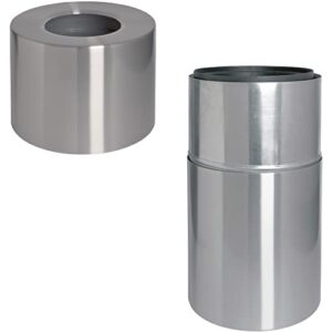 Genuine Joe Classic Cylinder 2-Piece Waste Receptacle, 35 Gal