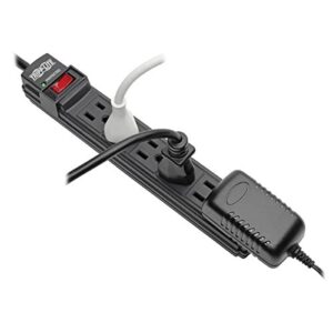 Tripp Lite 6 Outlet Surge Protector Power Strip, 6ft Cord, Black, $10,000 INSURANCE (TLP6B)