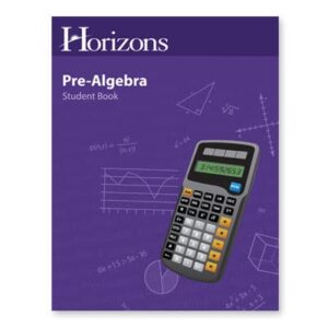 alpha omega publications jms071 horizons pre-algebra student book