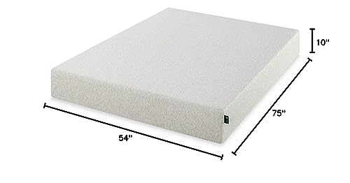 Zinus 10 Inch Ultima Memory Foam Mattress / Pressure Relieving / CertiPUR-US Certified / Bed-in-a-Box, Full,White