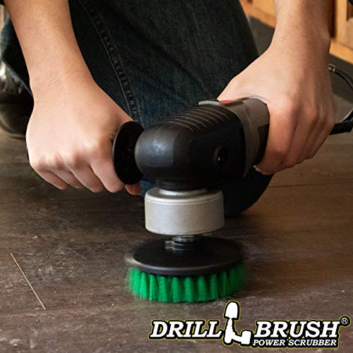 Construction Tools - Medium Scrub Brush - Threaded - 5/16 x 24 - fits Electric - Cordless - Air Pneumatic - Variable Speed - Dual Action - Orbital - Rotary - Buffer - Polisher – Machine