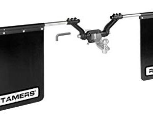 Rock Tamers Mudflap System 00108 2" Hub with Matte Black Stainless Steel Trim Plates