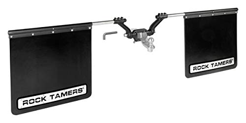 Rock Tamers Mudflap System 00108 2" Hub with Matte Black Stainless Steel Trim Plates