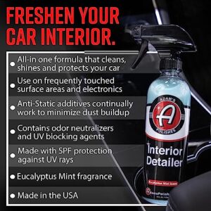 Adam's Interior Detailer (16oz) - Total Car Interior Cleaner, Protectant & Dressing | All Purpose Cleaner & Leather Conditioner | Vinyl, Dashboard, Screen, Seat Cleaner & More