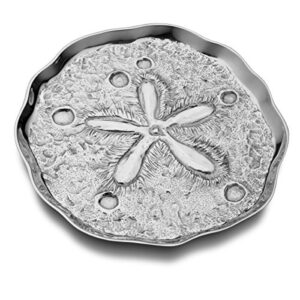 wilton armetale sea life sand dollar serving tray