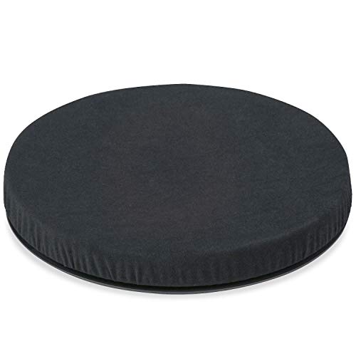 HealthSmart 360 Degree Swivel Seat Cushion, Chair Assist for Elderly, Swivel Seat Cushion for Car, Twisting Disc, Black, 15 Inches in Diameter