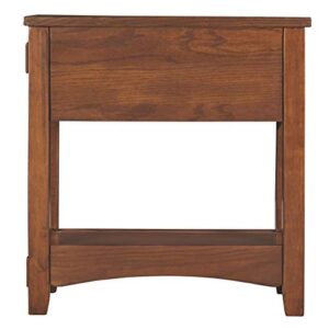 Signature Design by Ashley Breegin New Traditional Wooden Chair Side End Table with 1 Drawer and 1 Fixed Shelf, Brown