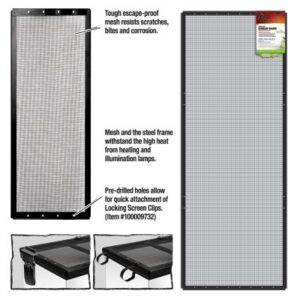 metal screen cover black 48 x 18