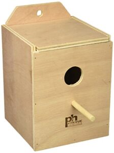 prevue pet products bpv1102 wood inside mount nest box for birds, lovebird